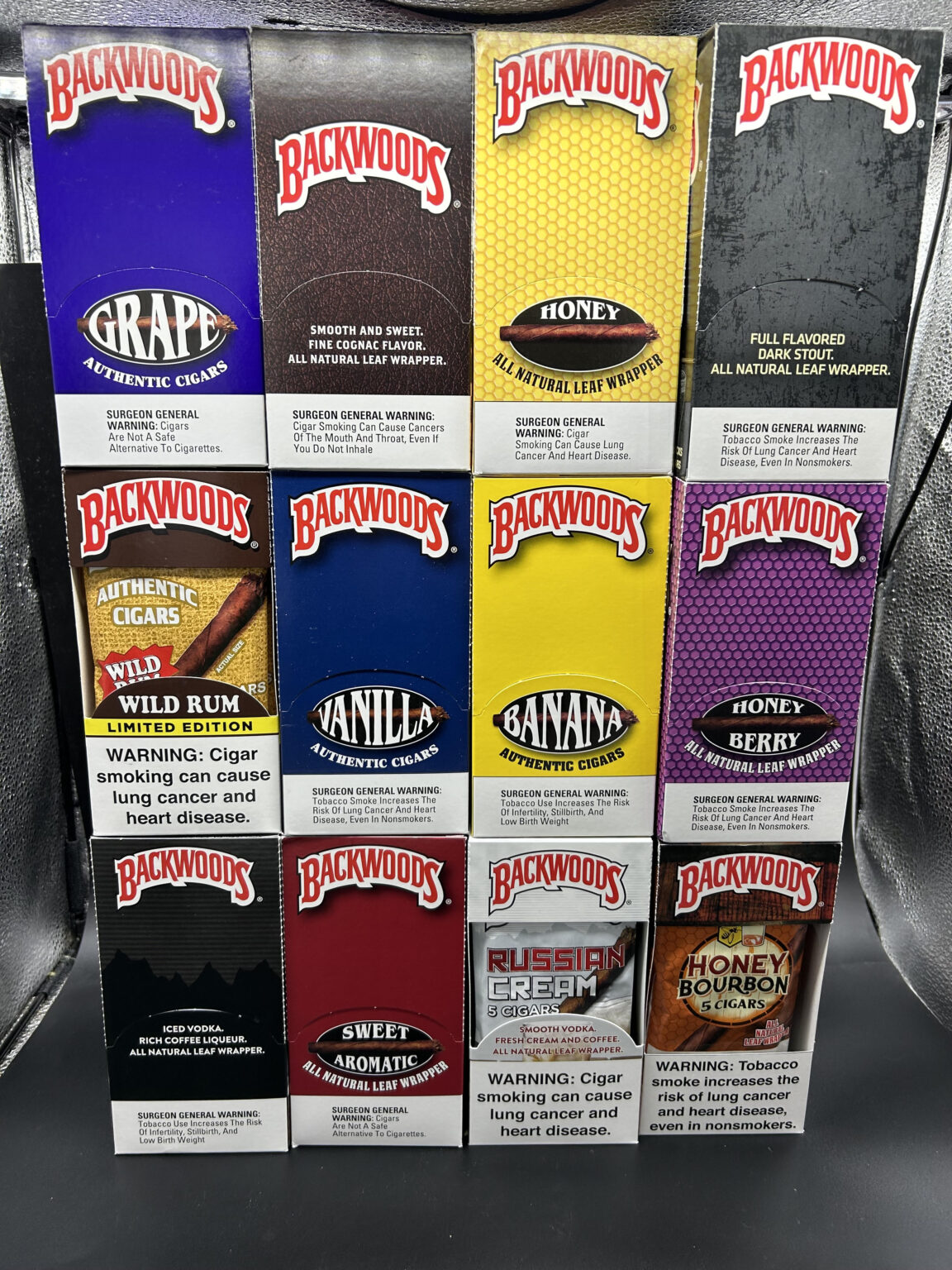 BACKWOODS CIGARS (BLUNT WRAPS) 12 FLAVOURS / 5 CIGARS (BLUNTS WRAPS ...