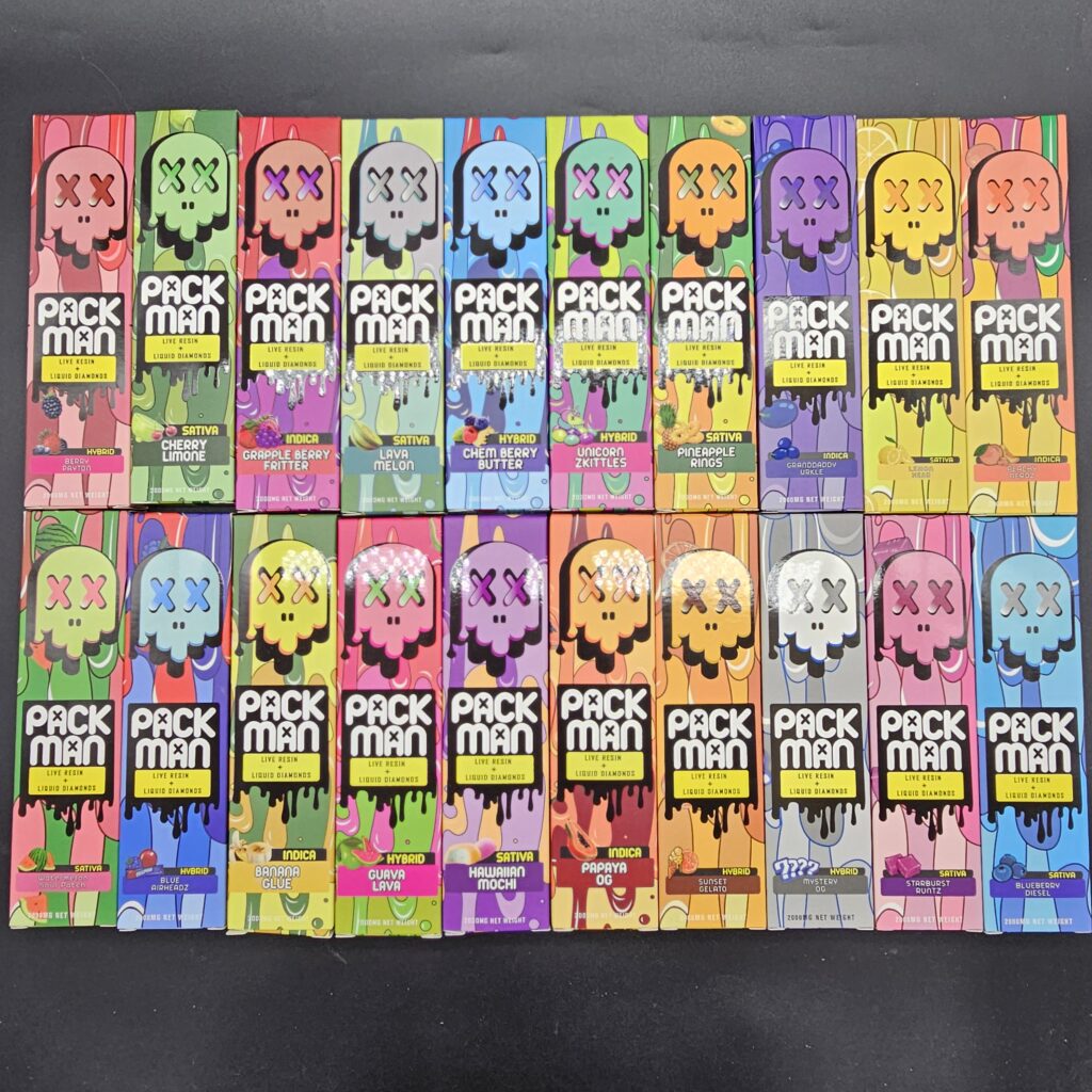 92% THC **NEW** PACKMAN 2GRAM THC VAPE PENS **20 FLAVORS** | Royal Buds